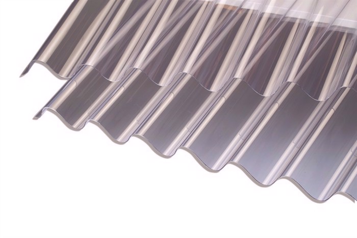 Heldere PVC golfdakplaat. Profiel 38/98